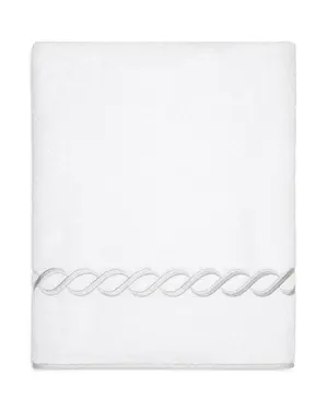 PRATESI Treccia Moderno Bath Towel - White/sterling