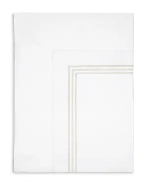PRATESI Tre Righe Flat Sheet, King - White/beige