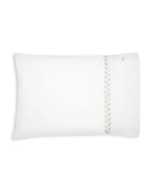 PRATESI Federico Queen Pillowcase, Set Of 2 - White/antique Silver
