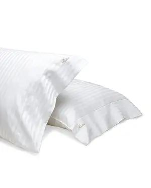 PRATESI Raso Rigato Queen Pillowcase, Set Of 2 - White