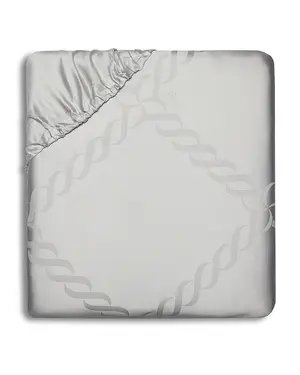 PRATESI Ori Treccia Fitted Sheet, California King - Sterling