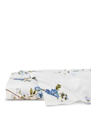 PRATESI Fresia Flat Sheet, Full/queen - Medium Blue