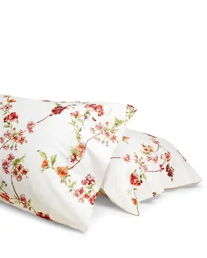 PRATESI Fresia Queen Pillowcase Set Scarlet