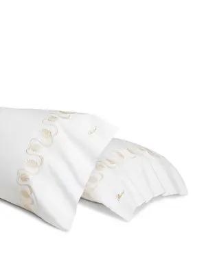 PRATESI Paolina Pillowcase, Queen, Set Of 2 - White/beige