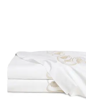 PRATESI Paolina Pillowcase, King, Set Of 2 - White/sage