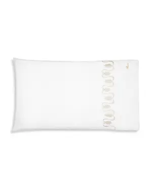 PRATESI Paolina Pillowcase, King, Set Of 2 - White/sage