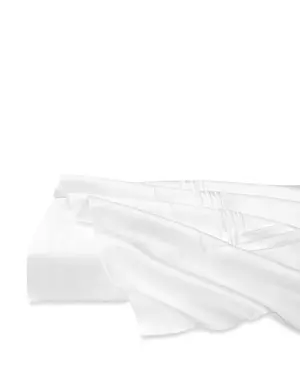 PRATESI Tre Righe Splendore Flat Sheet, Twin - White/white
