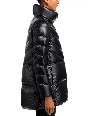 Herno A-line Chevron Quilted Coat