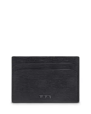 Tumi Nassau Slg Slim Leather Embossed Card Case - Black Embossed