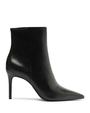 Schutz Mikki Pointed Toe High Heel Booties - Black
