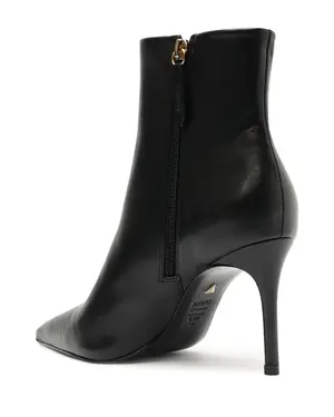 Schutz Mikki Pointed Toe High Heel Booties - Black