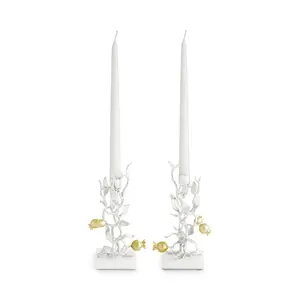 Michael Aram Pomegranate And Gold Tone Candleholders, Set Of 2