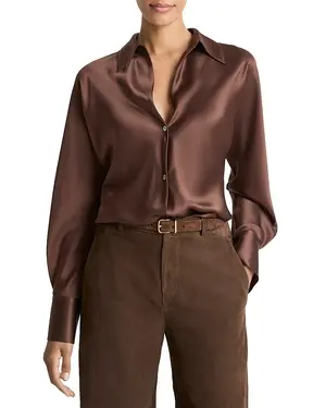 Vince Silk Blouse Blouses