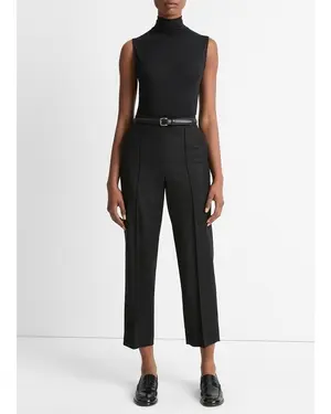 Vince Sleeveless Turtleneck Top - Black