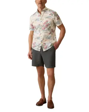 Faherty Brand Essential 6.5" Linen Shorts - Washed Black