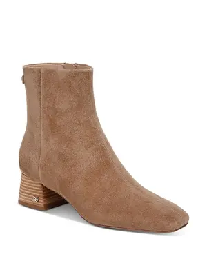 Women's Almond Toe Block Heel Booties