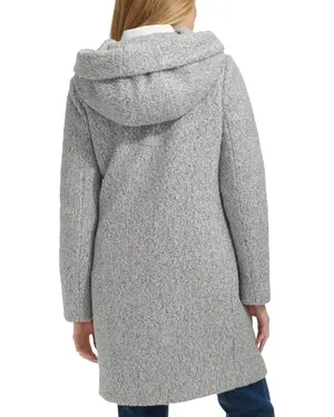 Cole Haan Hooded Boucle Coat