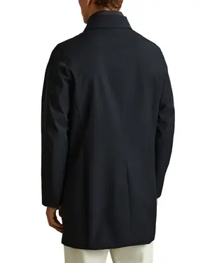 REISS Logan Hybrid Overcoat - Navy