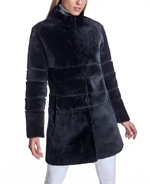 MAXIMILIAN Reversible Shearling Shortcoat - Black