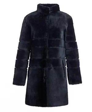MAXIMILIAN Reversible Shearling Shortcoat - Black