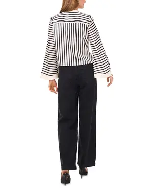 Vince Camuto Striped Button-front Shirt - Obsidian
