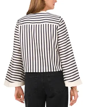Vince Camuto Striped Button-front Shirt - Obsidian