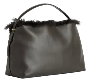 TOTEME T-lock Shearling Top Handle Bag