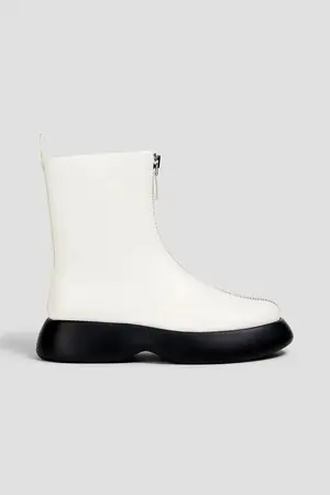 Women's White Platform Ankle Boots