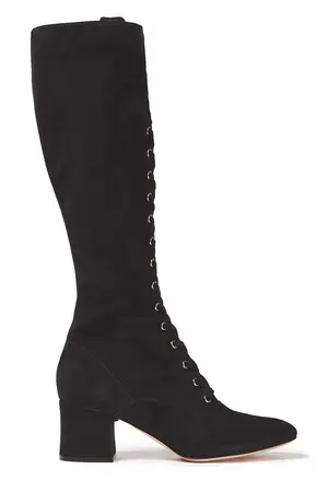 GIANVITO ROSSI Lace-up Suede Knee Boots