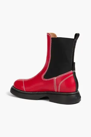 GANNI Chelsea Boots - Red