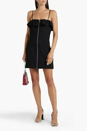 GANNI Ruffled Woven Mini Dress