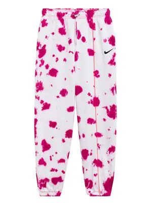 Nike Sportswear Essential Fleece Tie-dye Trousers - Active Pink/siren Red/black