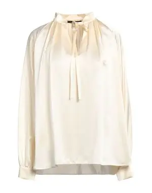 Max Mara Long Sleeve Silk Satin Top - White