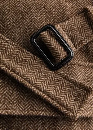Oliver Spencer Grandpa Herringbone Wool Coat