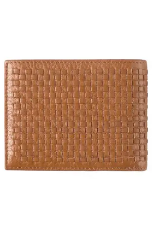 Johnston & Murphy Kingston Woven Leather Bifold Wallet