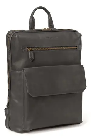 Johnston & Murphy Rhodes Leather Commuter Backpack - Black Full Grain