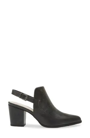 CHOCOLAT BLU Eldorado Slingback Mule - Black Leather