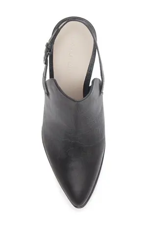 CHOCOLAT BLU Eldorado Slingback Mule - Black Leather