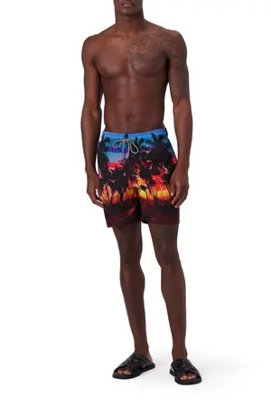 Bugatchi Cosmo Swim Trunks - Tangerine