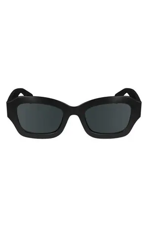 Longchamp Heritage 50mm Cat Eye Sunglasses - Black
