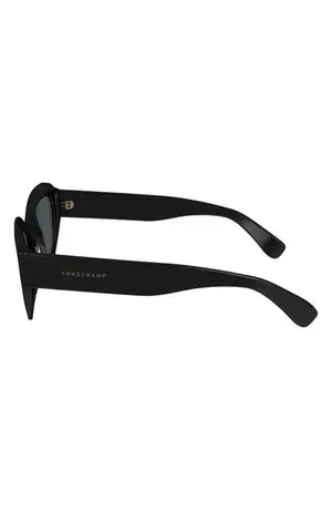 Longchamp Heritage 50mm Cat Eye Sunglasses - Black