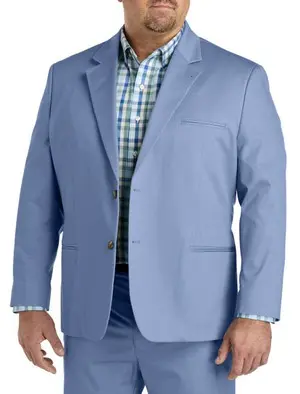 OAK HILL BY DXL Tech Sport Coat Blue Heather