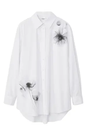 Desigual Osaka Floral Oversize Cotton Shirt