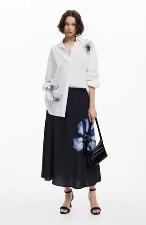 Desigual Osaka Floral Oversize Cotton Shirt