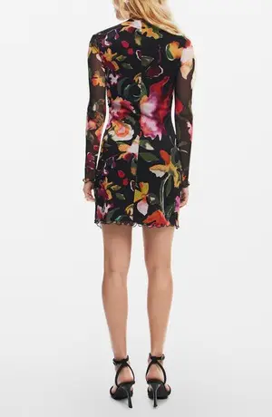 Desigual Floral Ruched Minidress