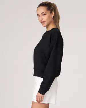 REBODY Essential Scuba Knit Crewneck Sweatshirt - Black