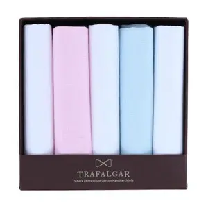 Trafalgar Dapper Premium Cotton Handkerchiefs - Blue Multi