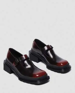 Dr. Martens Maybole Square Toe Mary Jane Shoes - Red