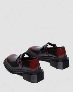 Dr. Martens Maybole Square Toe Mary Jane Shoes - Red