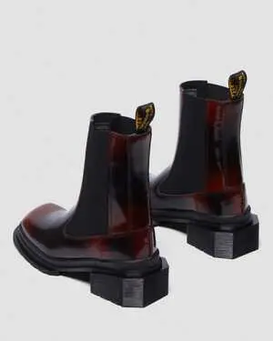 Dr. Martens Maybole Square Toe Chelsea Boots - Red